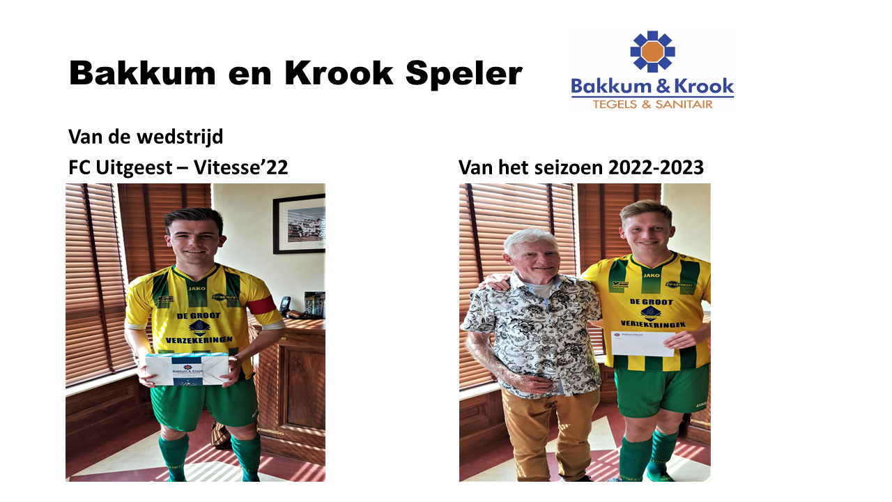 Sander Admiraal speler van de wedstrijd en Rens Brouwer Bakkum en Krook ...