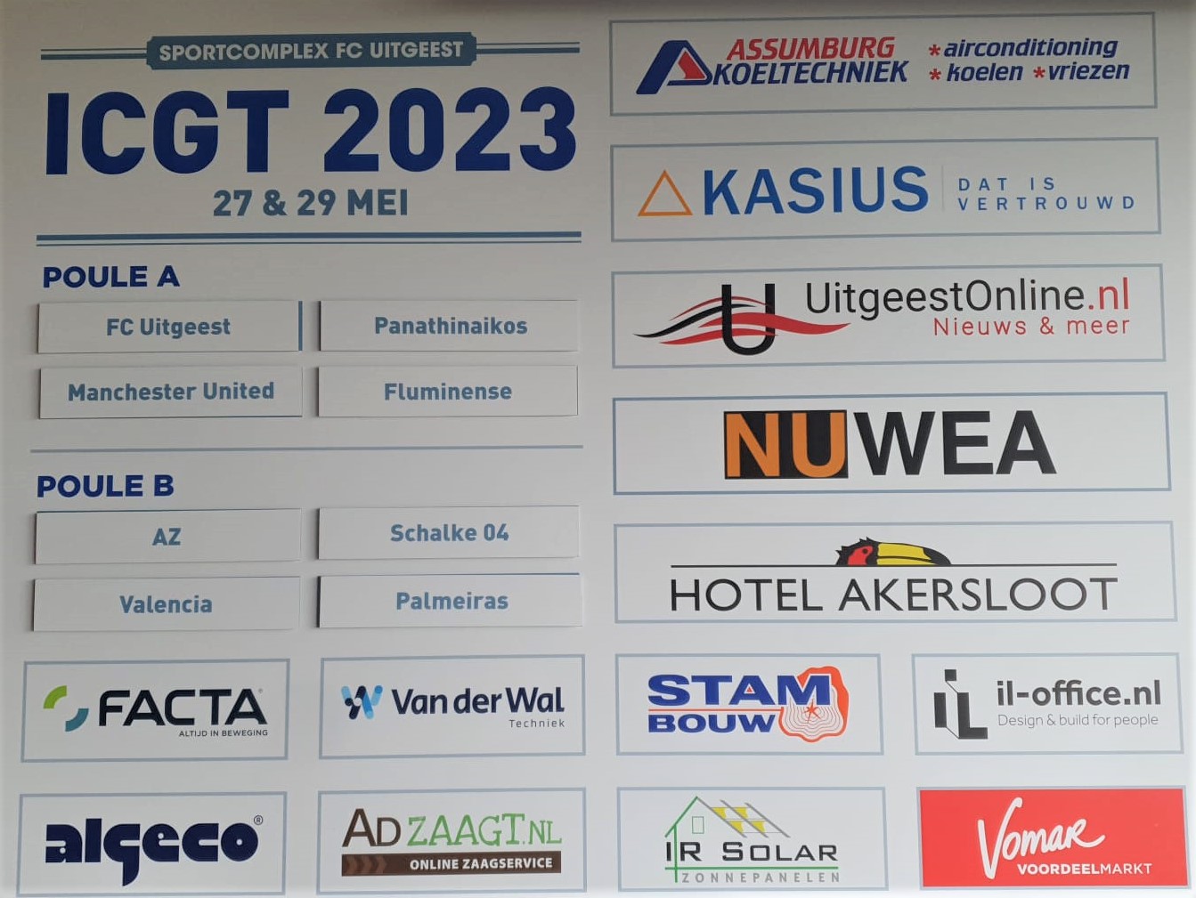 ICGT 2023 “Kickt off” in clubhuis FC Uitgeest | FC Uitgeest